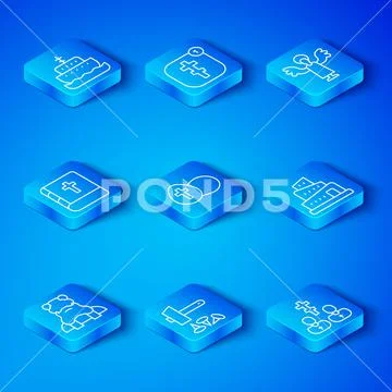 Set line Priest, Easter egg, Crucifixion of Jesus Christ, Babel tower ...