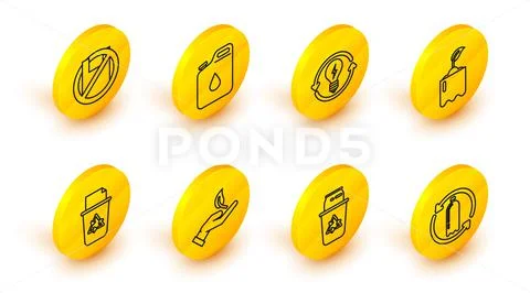 Set line Recycling plastic bottle, Recycle bin with recycle symbol and can ~ Clip Art #205089139