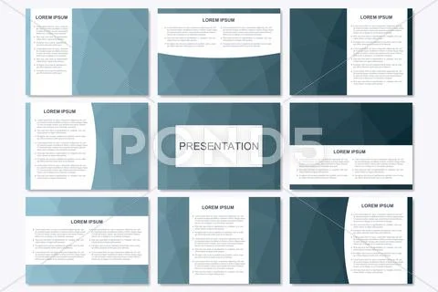 Set of modern business presentation templates in A4 size. Abstract ...