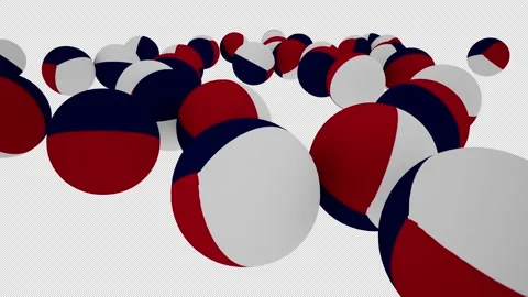A set of moving balls mixed with the Fre... | Stock Video | Pond5