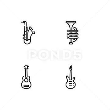 Set outline icon EPS 10 vector format. Transparent background. Scenic ...