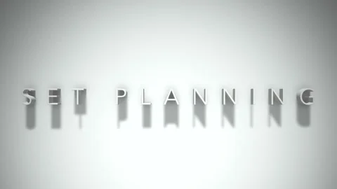 set planning 3D title animation white te... | Stock Video | Pond5