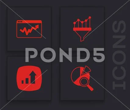 Set Search data analysis, Graph chart infographic, Sales funnel with and Fina: Royalty Free ...