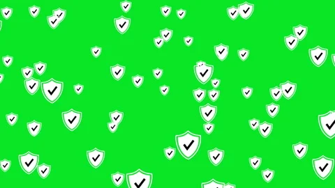 Set of security shields green screen. st... | Stock Video | Pond5