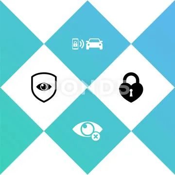 Set Shield and eye, Invisible or hide, Smart car alarm system and ...