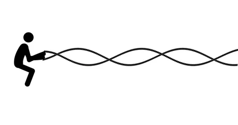 Set of stick figures battle rope exercis... | Stock Video | Pond5