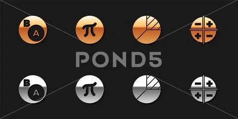Set Subsets, math, a is subset of b, Pi symbol, Pie chart infographic ...