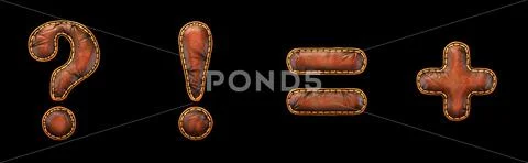 Set of symbols question mark, exclamation mark, equals, plus made of ...