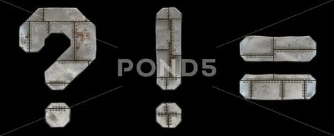 Set of symbols question mark, exclamation, equals mark made of ...