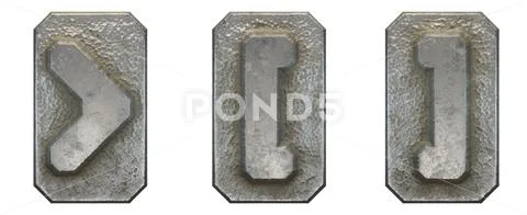 Set of symbols right angle bracket, left and right square bracket made ...