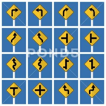 Set Traffic Signs,Prohibition,Warning Red circle Symbol Sign Isolate on ...