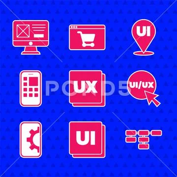 Set UI or UX design, Site map, Web development, Mobile Apps, and icon. Vector: Royalty Free ...