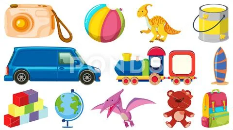 Set of various objects cartoon ~ Clip Art #137772991