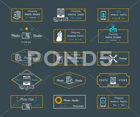 Set of Vector Photo logos and badges ~ Clip Art #67946775