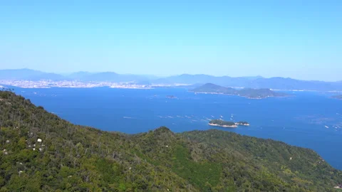 Seto inland sea and islands with blue sk... | Stock Video | Pond5