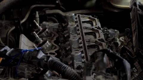 Setup car engine valve. | Stock Video | Pond5
