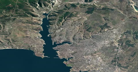 Sevastopol map with 3d relief 4K satelli... | Stock Video | Pond5