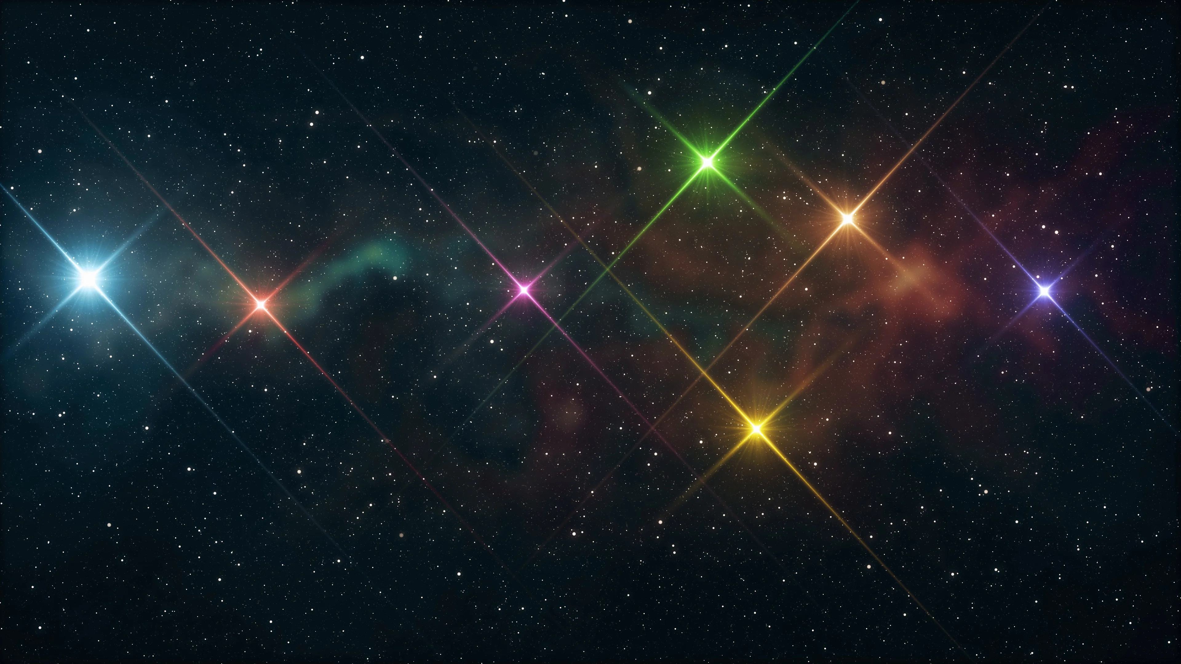 Rainbow Colored Stars
