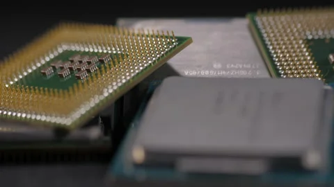 several types cpu processor 4k | Stock Video | Pond5