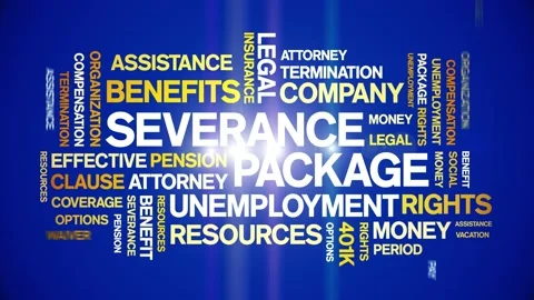 Severance Package animated word cloud,de... | Stock Video | Pond5