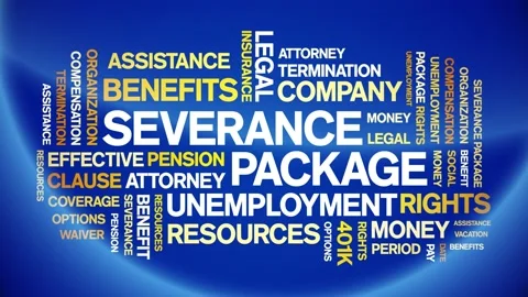 Severance Package animated word cloud,de... | Stock Video | Pond5