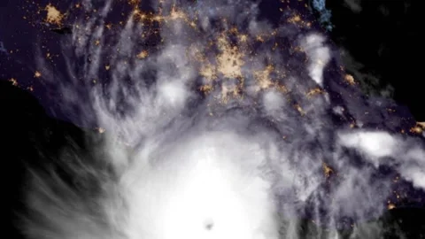 Severe major CAT 5 hurricane OTIS in Aca... | Stock Video | Pond5