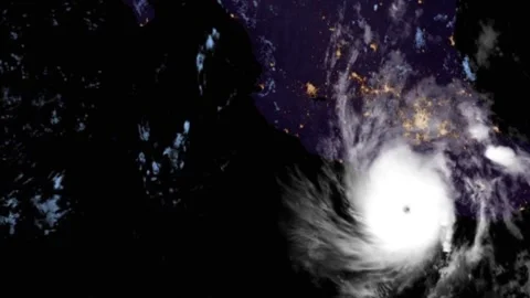 Severe major CAT 5 hurricane OTIS in Aca... | Stock Video | Pond5