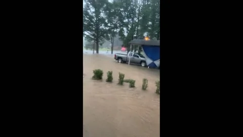 Severe Thunderstorm Causes Flash Floodin... | Stock Video | Pond5