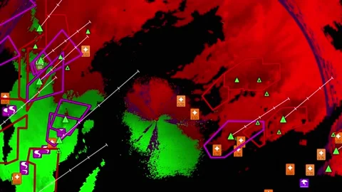 Severe thunderstorm outbreak with tornad... | Stock Video | Pond5