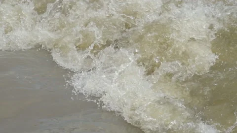 Sewage pipe outfall into the river, wate... | Stock Video | Pond5