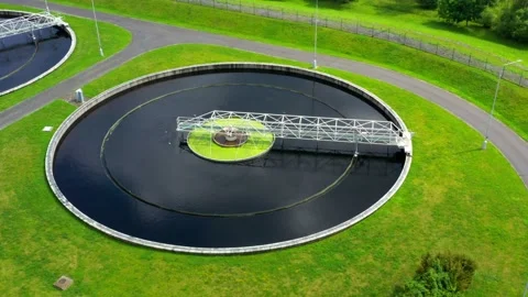 Sewage treatment plant ready for Green d... | Stock Video | Pond5