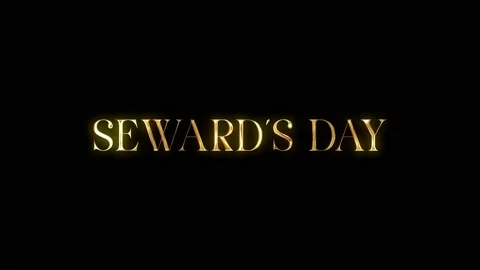 Seward's day animation with golden textu... | Stock Video | Pond5