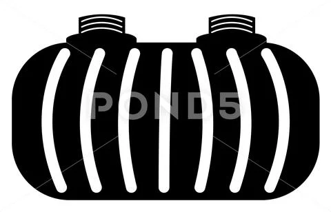 Sewerage tank icon. septic tank sign. polyethylene septic tank. flat ...