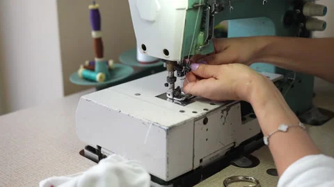 Sewing machine breakdown in workshop, dr... | Stock Video | Pond5