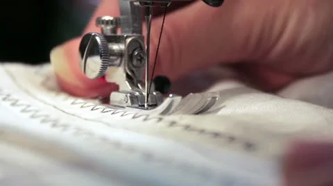 sewing machine sews the seam stitch | Stock Video | Pond5