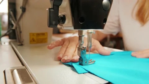 Sewing Process , the sewing machine sew ... | Stock Video | Pond5