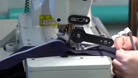 Sewing Tape Fabric on an Industrial Sewi... | Stock Video | Pond5