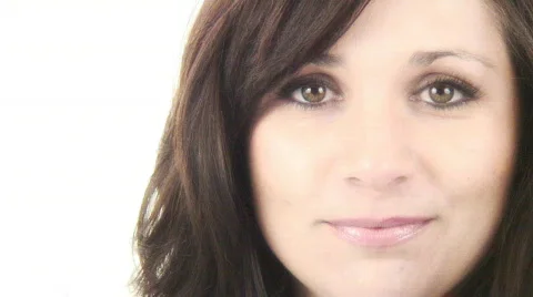 Sexy Brunette Close up facial expression... | Stock Video | Pond5