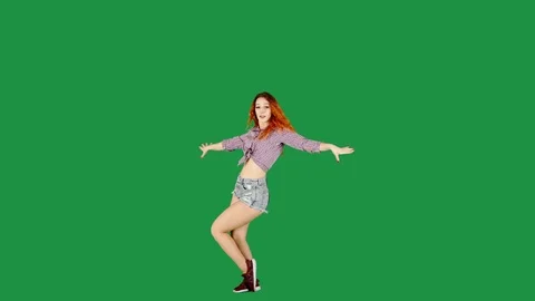 Sexy Ginger Female Dancing on Green Scre... | Stock Video | Pond5