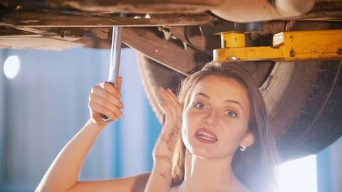 Sexy Mechanic Girls Stock Footage ~ Royalty Free Stock Videos | Pond5