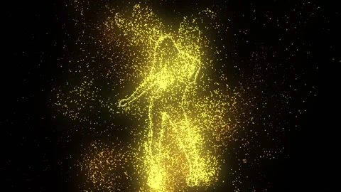 Sexy particle girl dancing 3D Animation | Stock Video | Pond5
