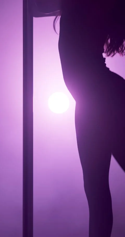 Sexy, silhouette and woman with pole dan... | Stock Video | Pond5
