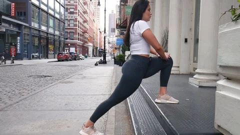 Girl Stooping Stock Footage ~ Royalty Free Stock Videos | Pond5