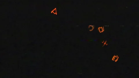 SFX - Glitch Effect with symbols in oran... | Stock Video | Pond5