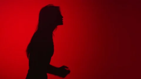 Shadow of angry woman screaming middle f... | Stock Video | Pond5