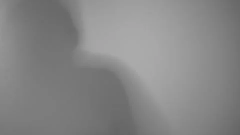 Shadow Blur of a horror man behind frost... | Stock Video | Pond5