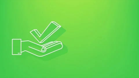 Shadow Check mark hanging over hands. Gr... | Stock Video | Pond5