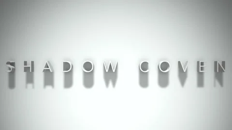 shadow coven 3D title animation white te... | Stock Video | Pond5