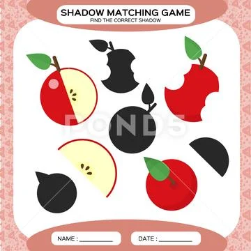 Shadow matching game. Find the correct shadows. Activity page for kids ...