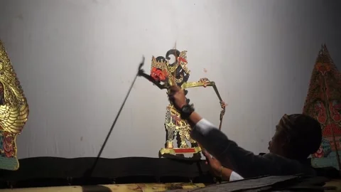 Shadow puppets traditional Wayang Kulit | Stock Video | Pond5